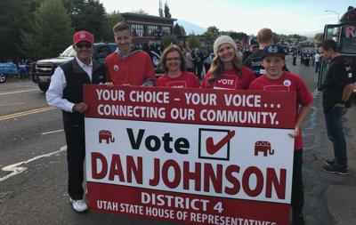 Republican candidate Dan Johnson meets with constituents during final ...