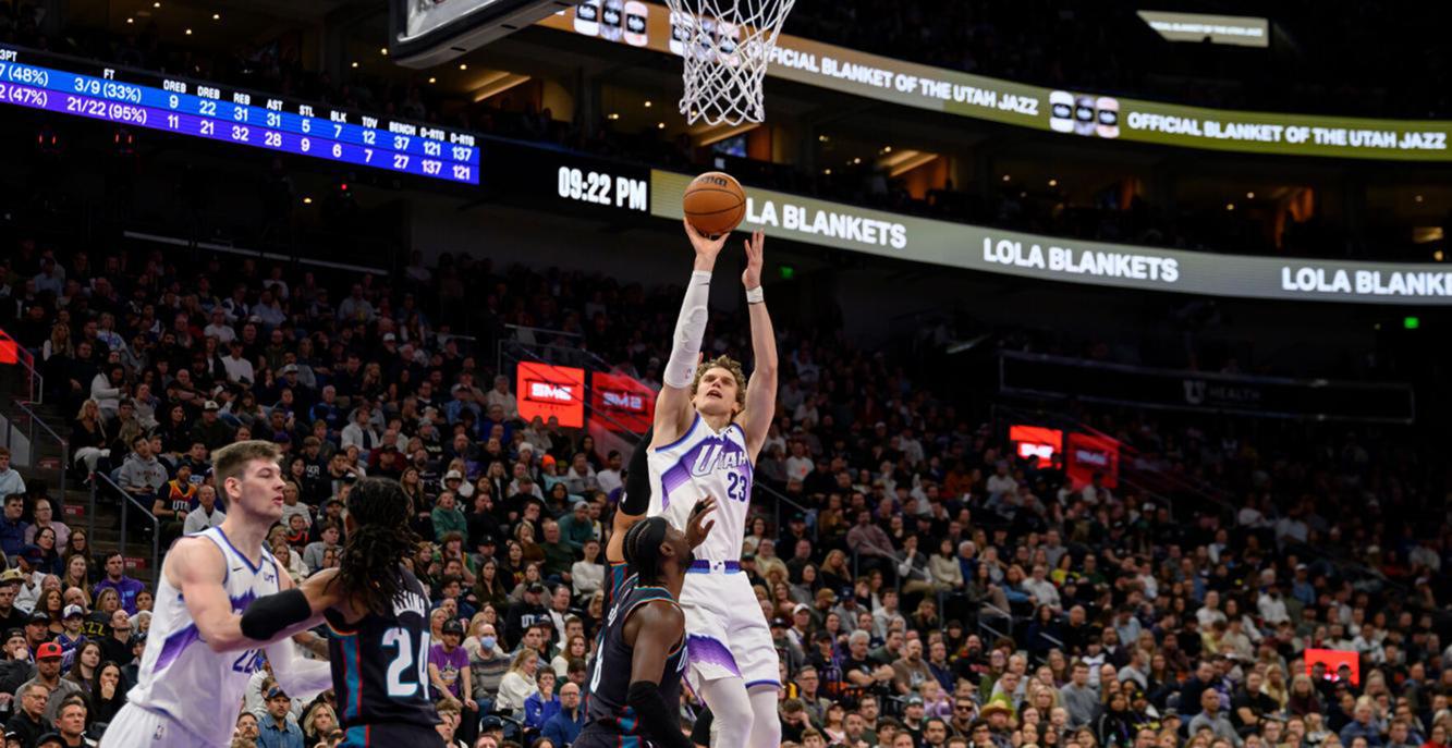 Markkanen, George power Jazz to 127-114 victory, ending Spurs win ...