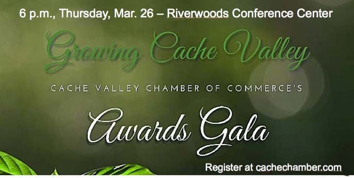 Cache Valley Chamber of Commerce will host its 2026 Annual Awards Gala ...