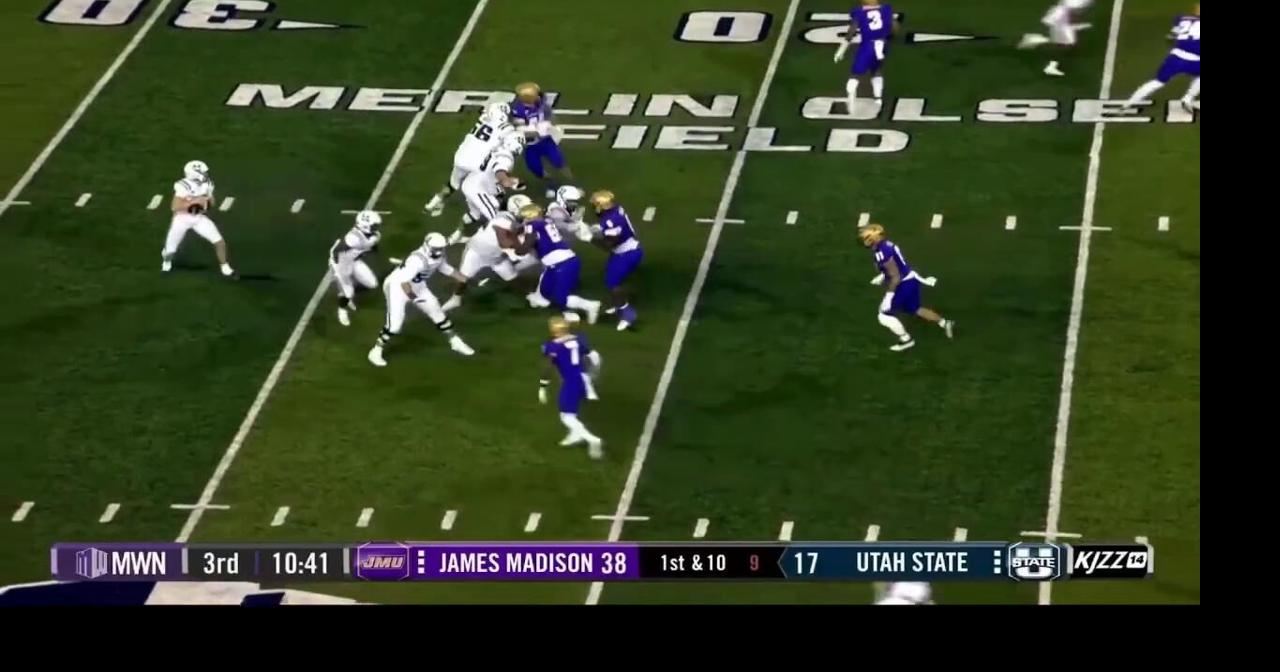 McCae Hillstead touchdown pass to Terrell Vaughn vs James Madison ...