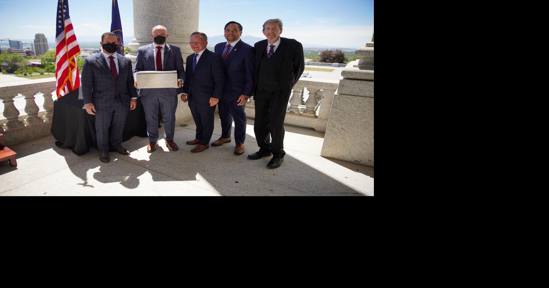 Gov. Cox, state officials place new time capsule in the Utah State ...