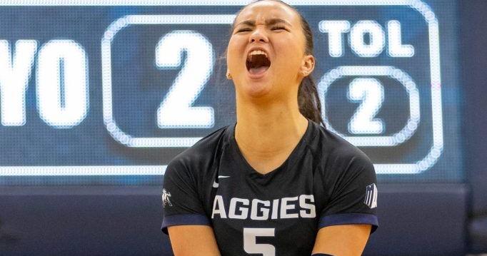 Utah State volleyball continues win streak with sweep against Air Force ...