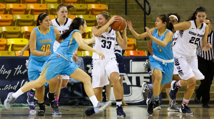 PHOTO GALLERY: USU 90, Haskell Indian Nations 63 – women’s basketball ...