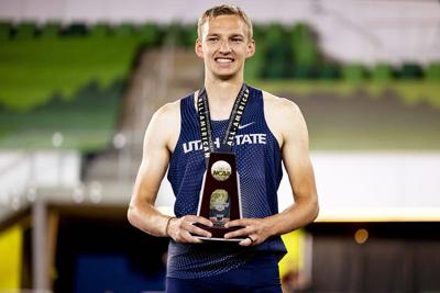 Utah State’s Logan Hammer finishes as national runner-up in Pole Vault ...
