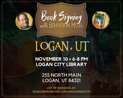 Children’s fantasy author Brandon Mull and Tyler Whitesides at Logan ...