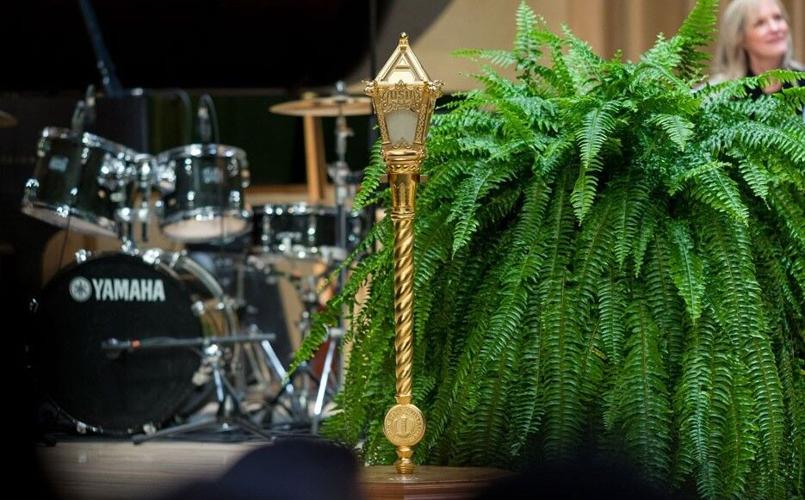 Unveiled at the recent Investiture, new USU mace is unique | News ...