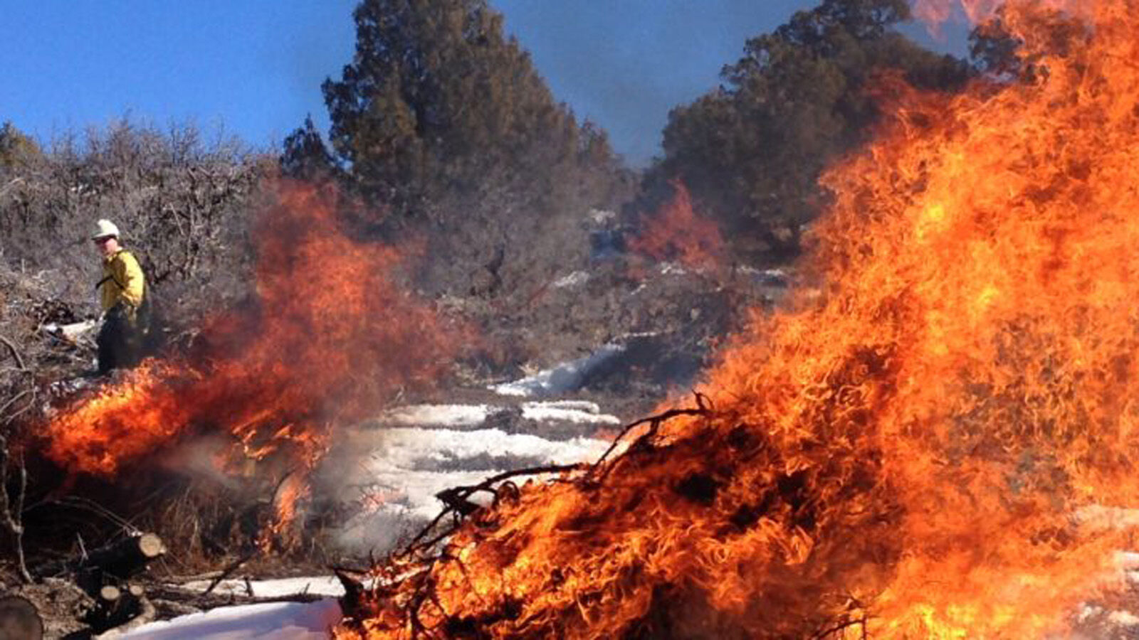 Slash pile burning operation happening southeast of Cache Valley | News ...