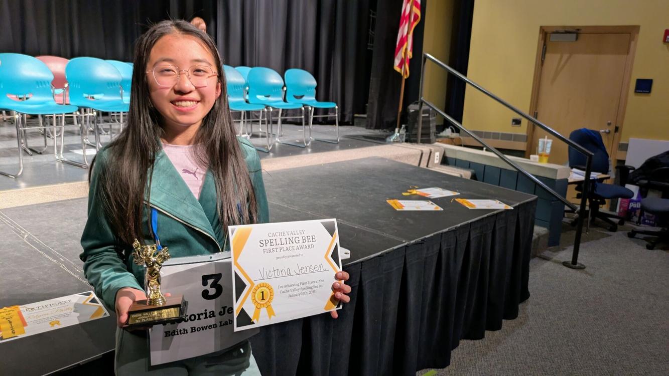 6th grader wins 2025 Cache County School District Spelling Bee after 27 ...