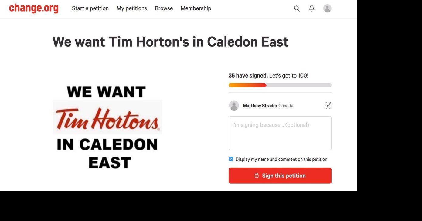 ‘We want Tim Hortons in Caledon East’: Tim Hortons application has ...