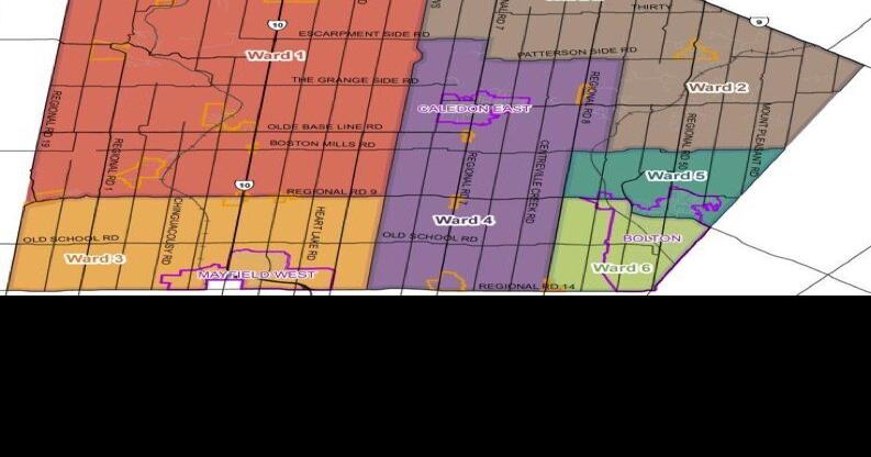 IN MAPS: ‘Recommended’ ward boundary options for Caledon