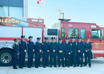 Caledon Fire recruits new full-time firefighters