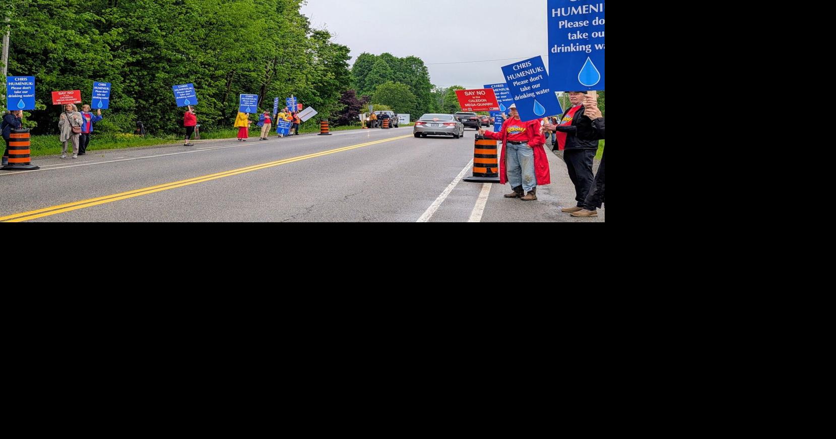 Quarry opponents protest outside RBC Canadian Open in Caledon