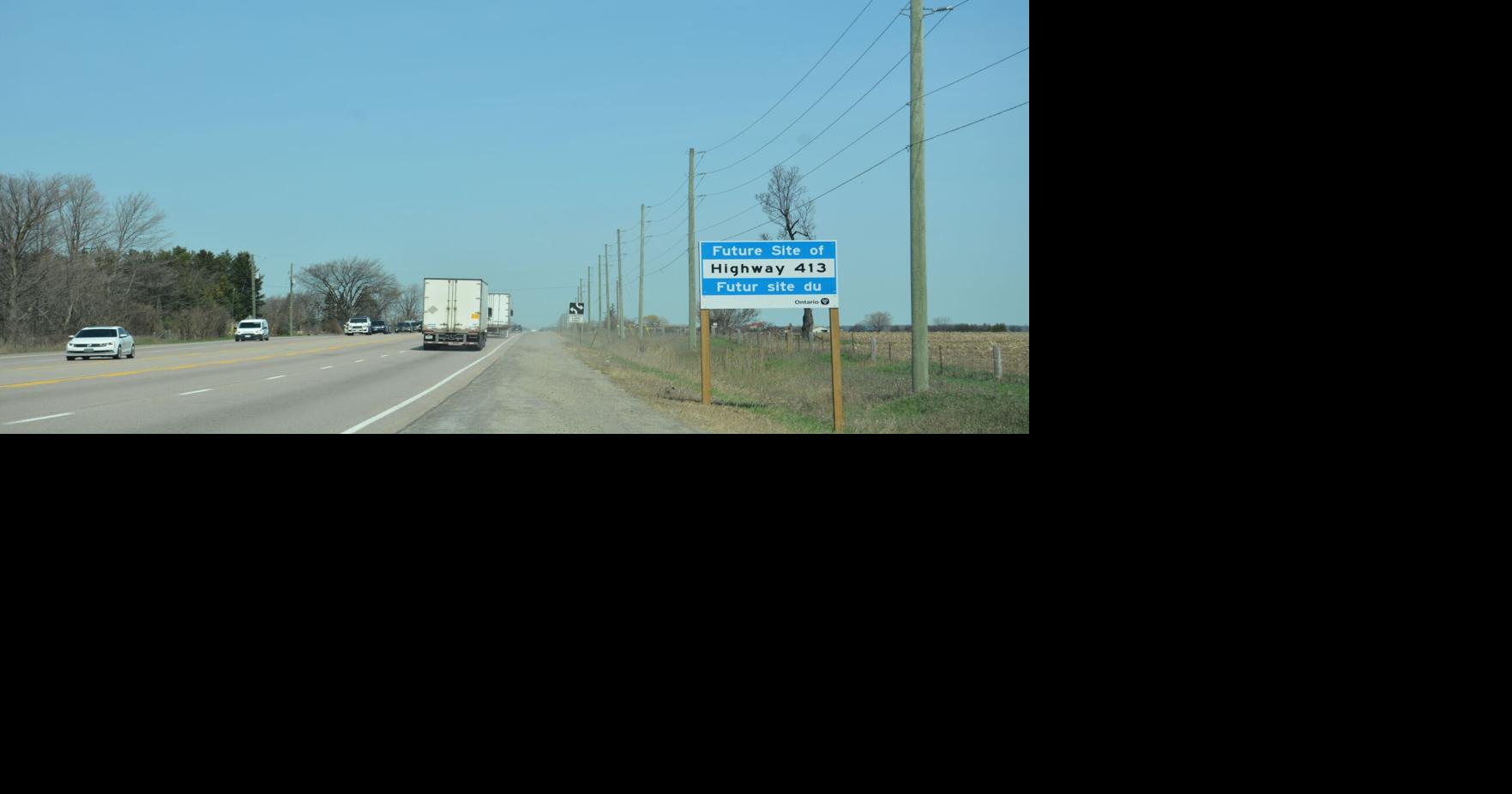 WHAT’S GOING ON HERE?: Signs for Highway 413 go up in Caledon