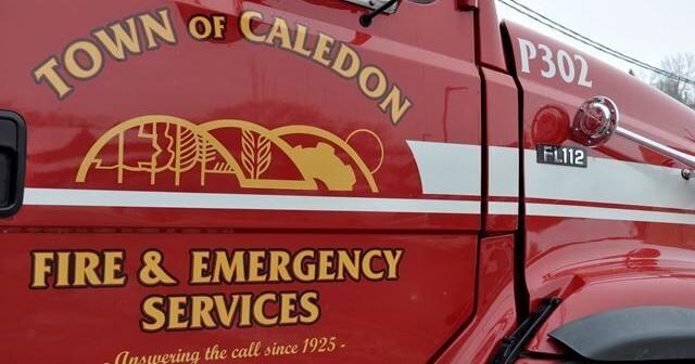 Caledon firefighters working to put out fire in dust collection system