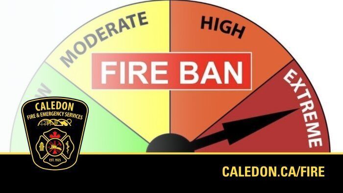 Open-air fire ban in Caledon, parts of Dufferin County