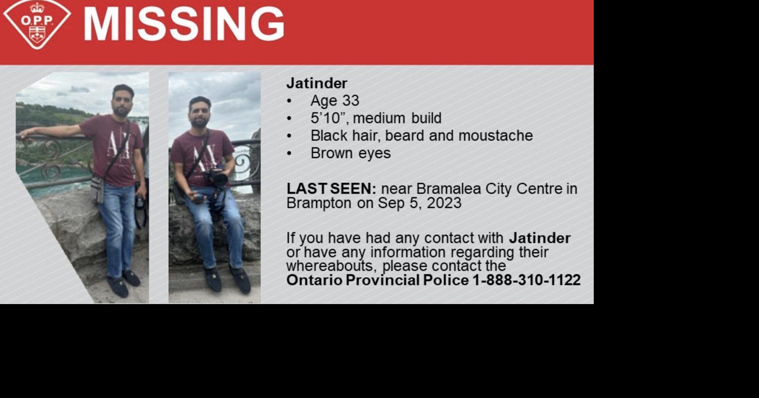 Caledon Ontario Provincial Police looking for missing man