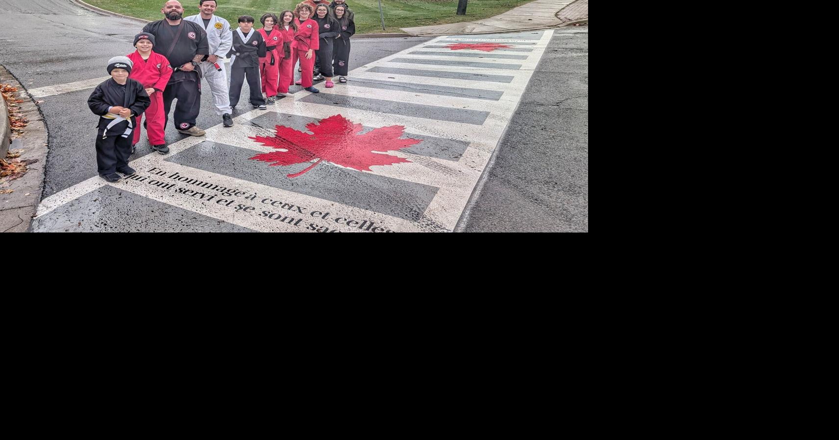 Caledon honouring veterans with new maple leaf crosswalks