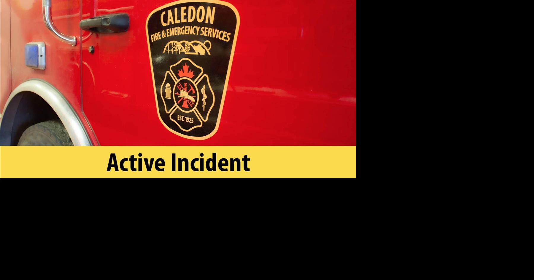 Monday morning fire closes Caledon roadway