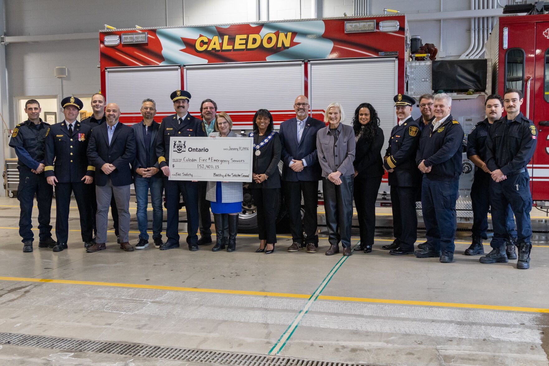 Caledon fire department receives $152K for safety equipment