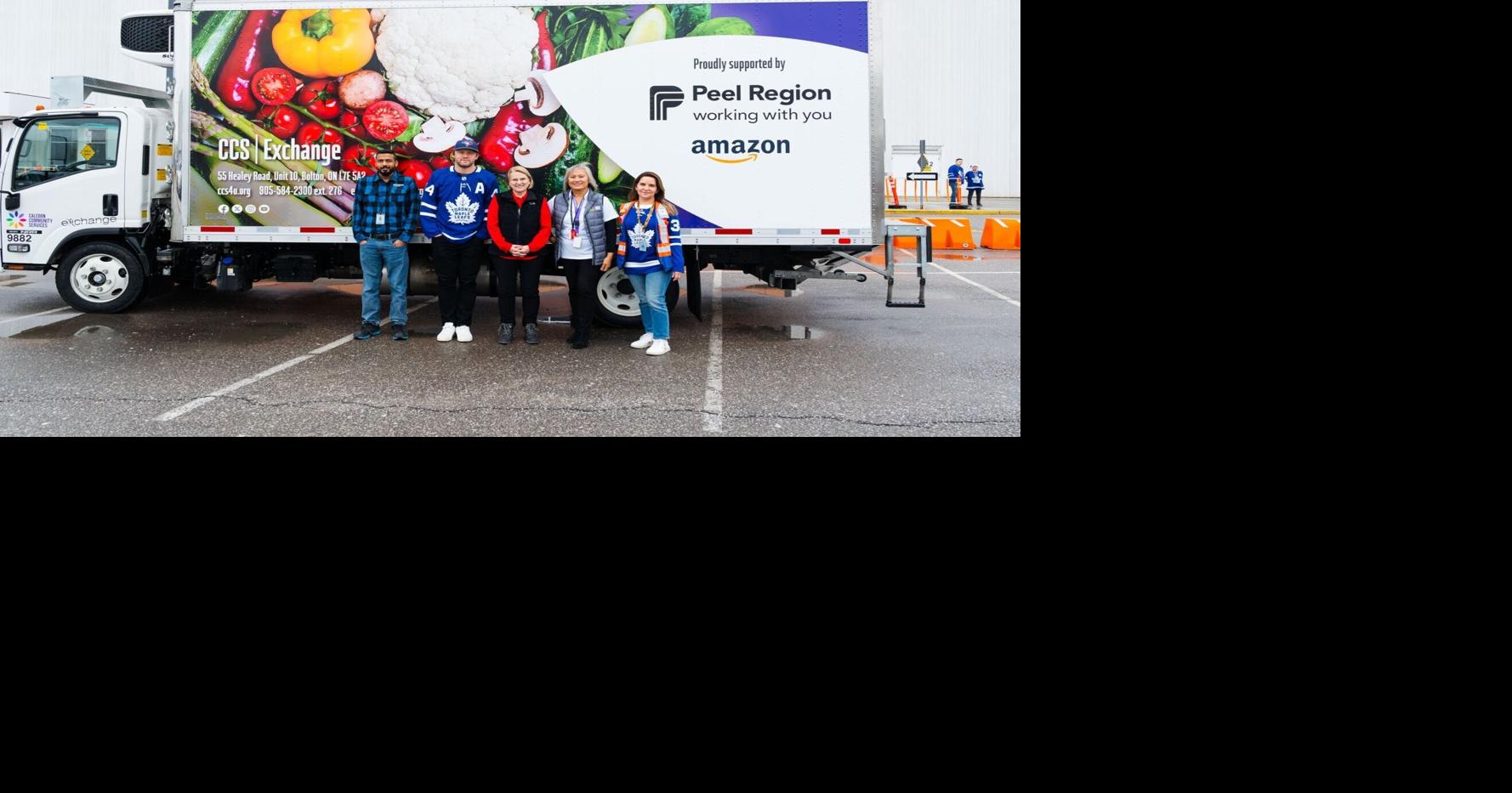 Amazon, Morgan Rielly help launch Caledon mobile food bank