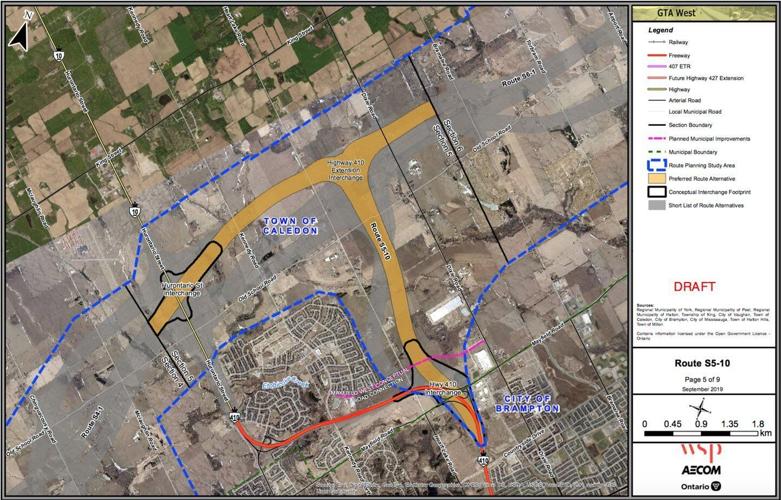 MAP: Where the GTA West highway is proposed to cut through Caledon ...