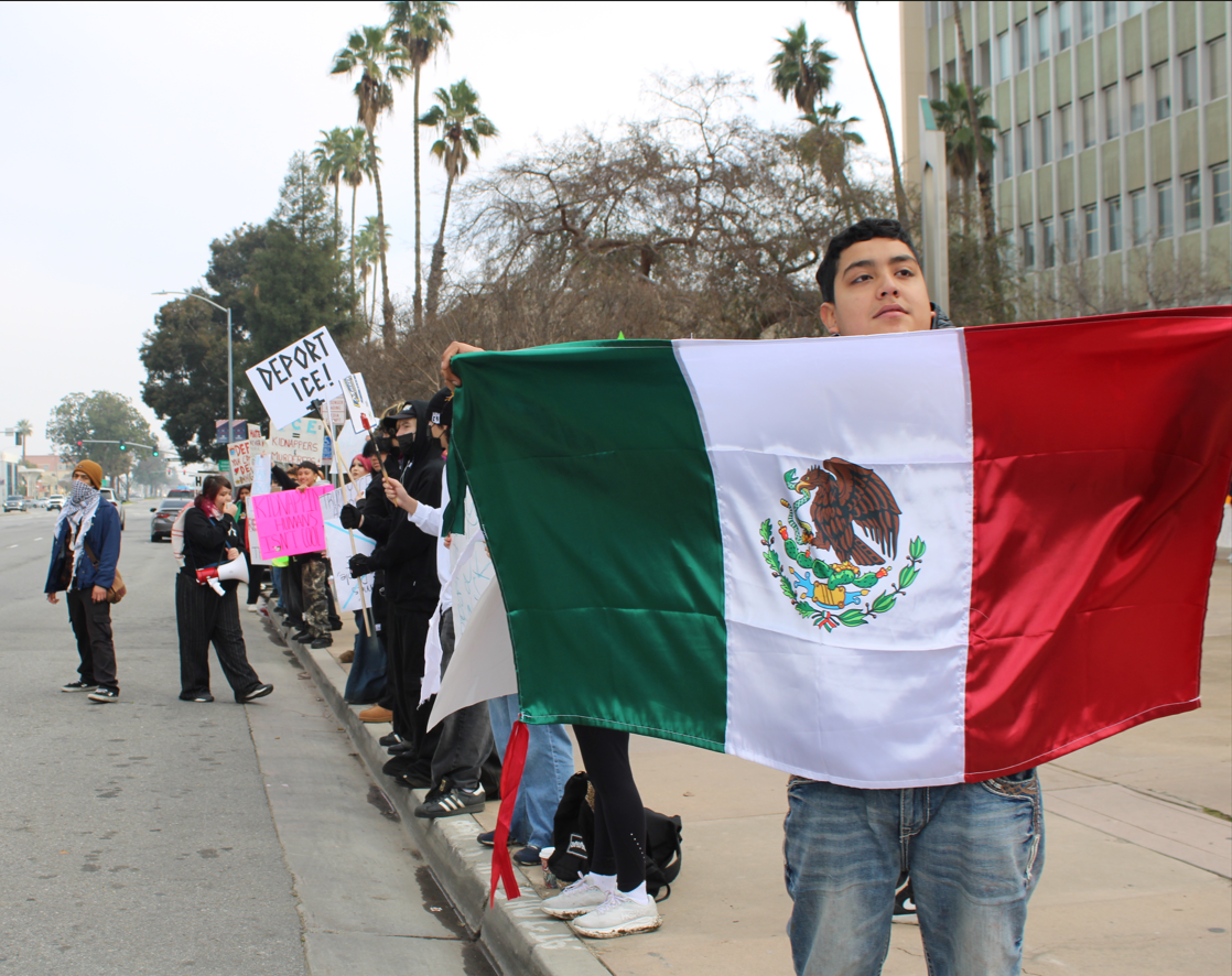 Kern High School students walk out against ICE raids and federal ...
