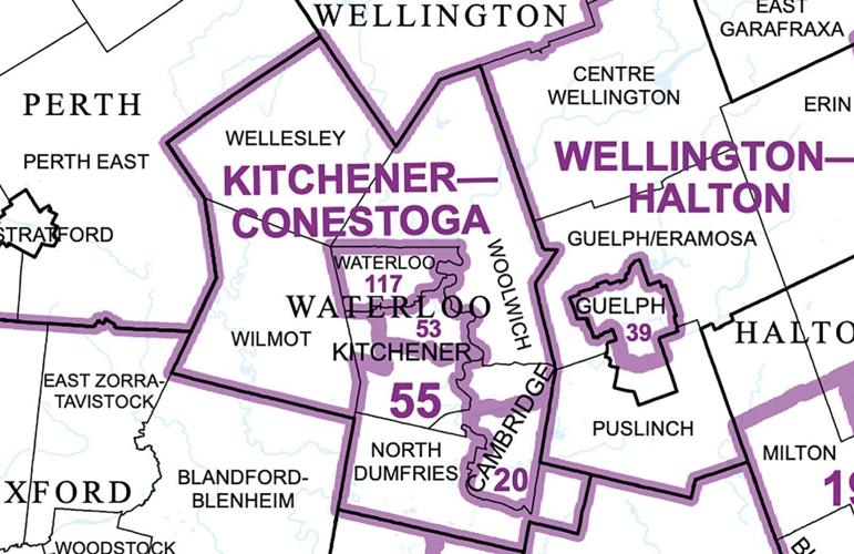 Rejigged federal electoral districts could see Cambridge change ...