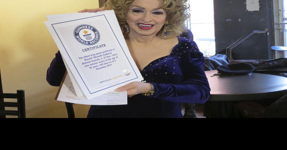 Michelle DuBarry, 84, recognized as oldest drag queen performer by Guinness