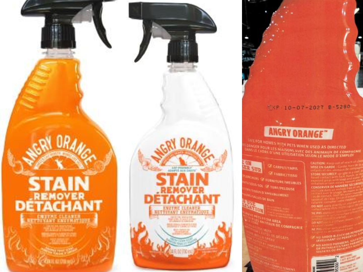 Angry Orange Stain Removers sold at Walmart, Amazon recalled