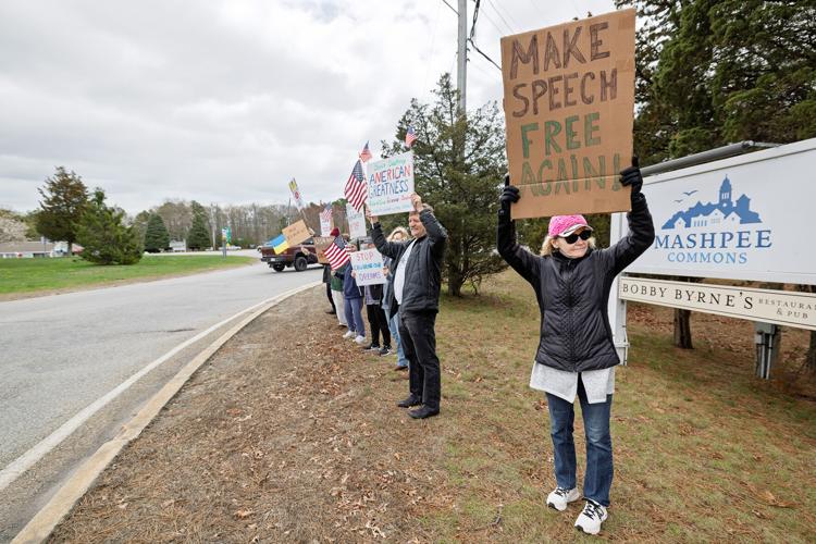 PHOTOS: Protestors 'Show Up And Speak Out' At Mashpee Rotary | Mashpee ...