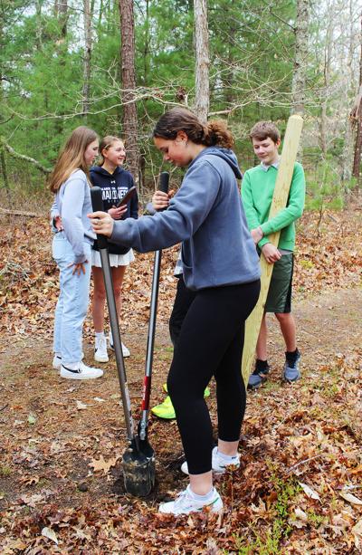 Students Install New Beebe Woods Sign System | Falmouth News | capenews.net