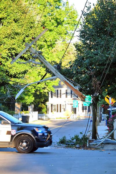 Snapped Pole Temporarily Closes West Main, Hewins Streets To Traffic ...