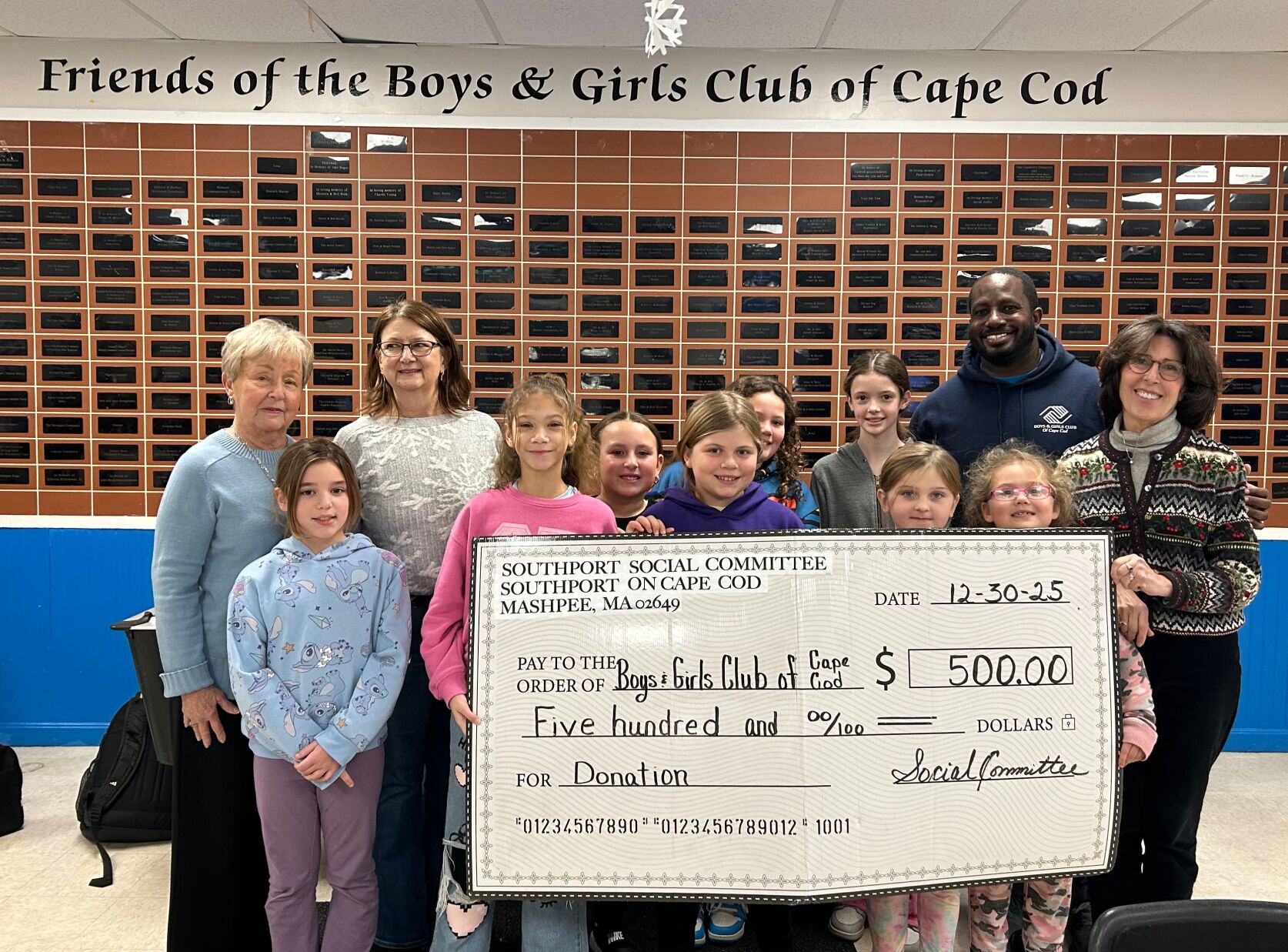 Boys & Girls Club Receives Donation | Mashpee Briefs | capenews.net