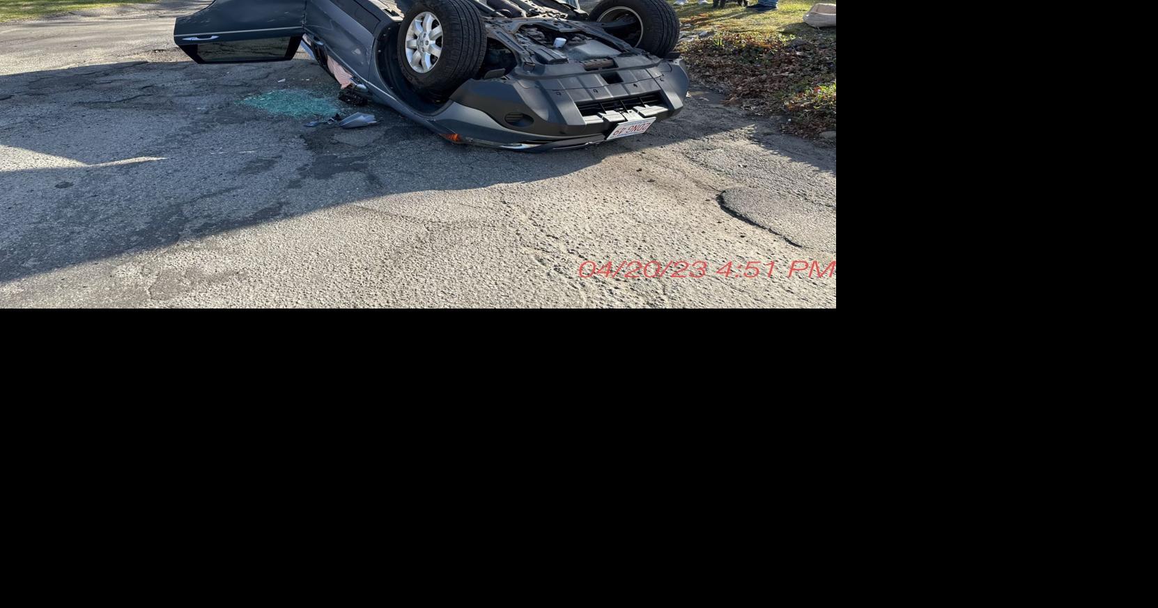 Cars Collide In Heavy Bridge Traffic; One Car Flipped Onto Its Roof ...