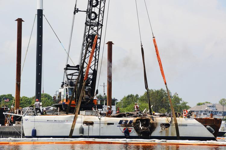 One Injured In Three-Alarm Fire Aboard Catamaran | Falmouth News ...