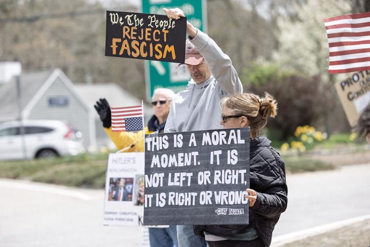 PHOTOS: Protestors 'Show Up And Speak Out' At Mashpee Rotary | Mashpee ...