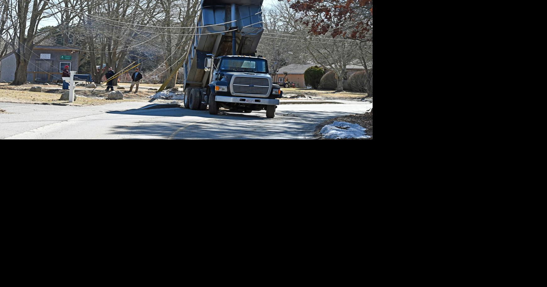 Dump Truck Hits Utility Pole; Trotting Park Road Shut Down | Falmouth ...