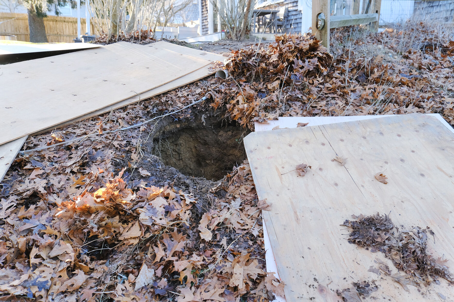 Crews Rescue Dog Trapped In Backyard Sinkhole | Falmouth News ...