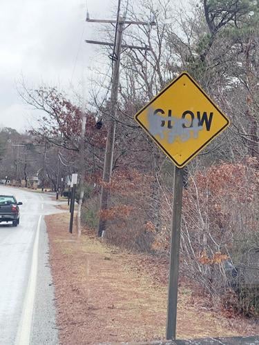 Street Signs Defaced With Silver Spray Paint | Sandwich News | capenews.net