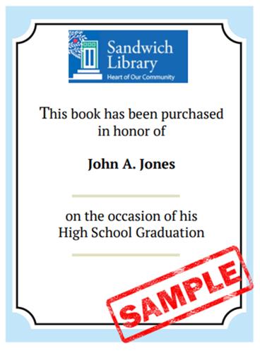 Bookplate Dedication Program Returns To Sandwich Public Library ...