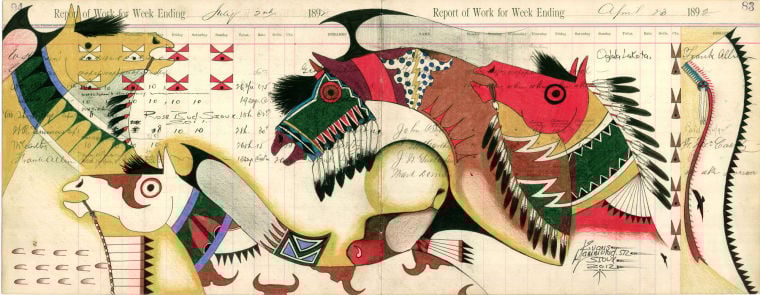 Plains Indian ledger art: A new accounting on old pages | Community ...