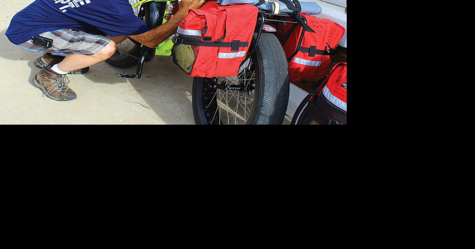 Man rides bicycle cross country to thank firefighters | News ...