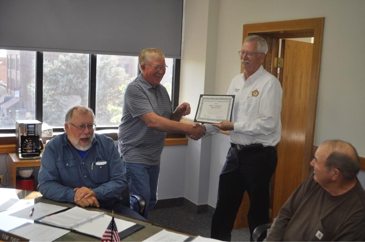 Hughes County Sheriff Mike Leidholt recognized for 30 year’s service to ...