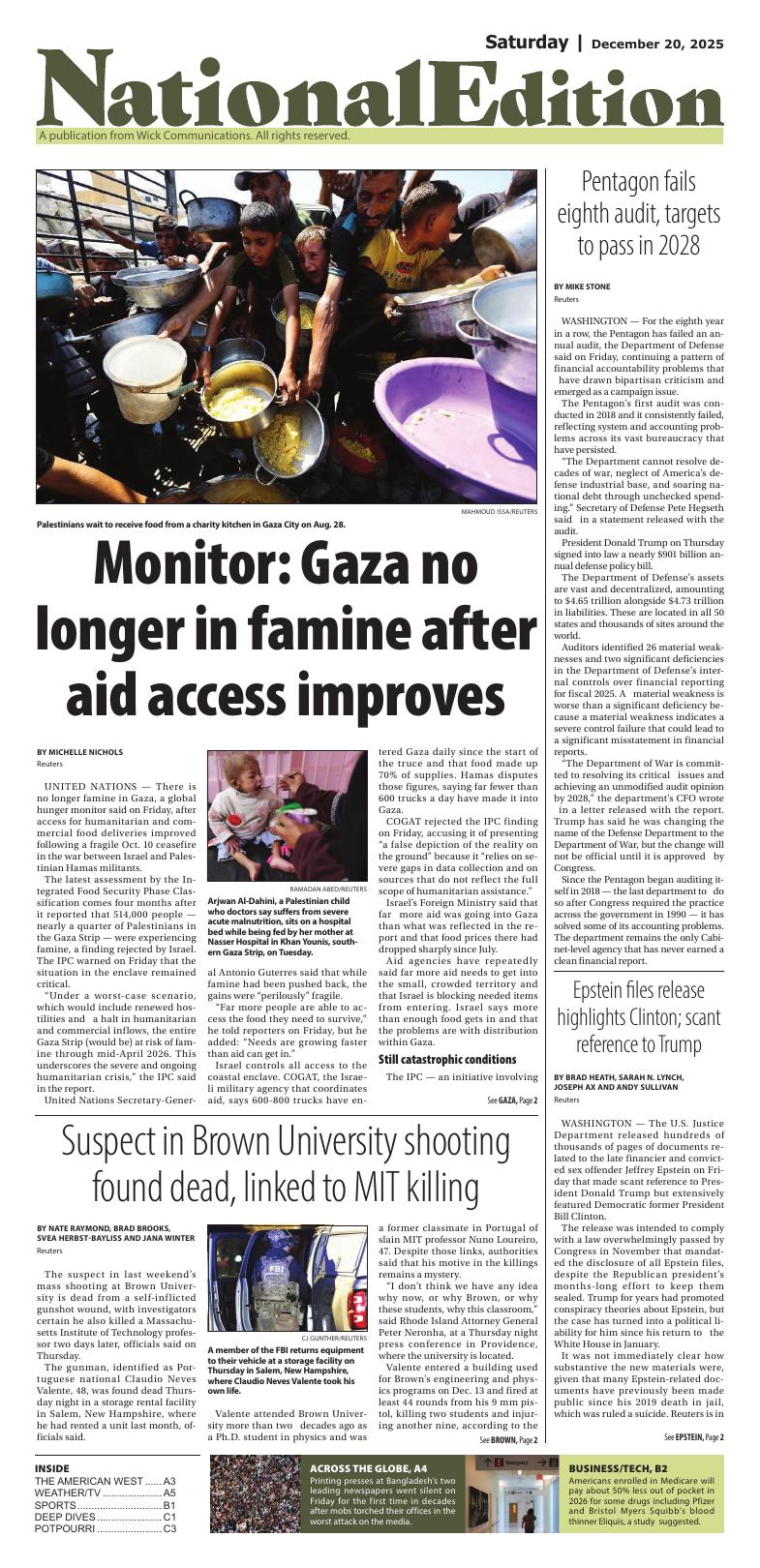 Page A1 | National Edition | capjournal.com
