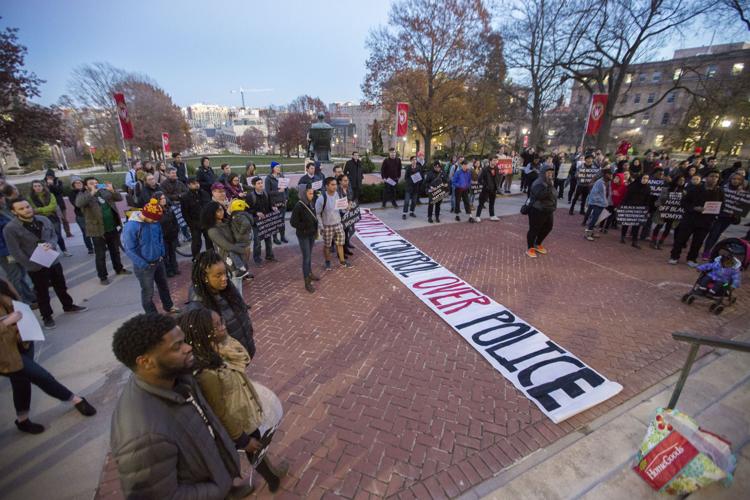 Photos: UW-Madison students protesting racism on campus encounter ...