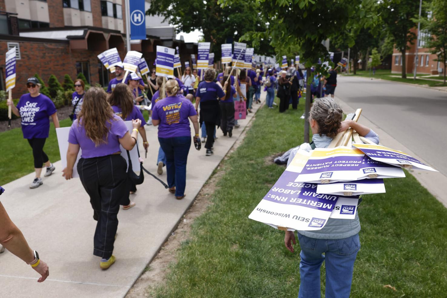 Meriter Hospital nurses strike as travel nurses brought in | Health ...