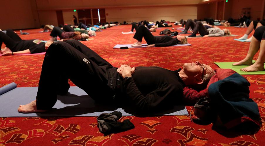 Photos: Try free yoga with your neighbors at the Monona Terrace | Local ...