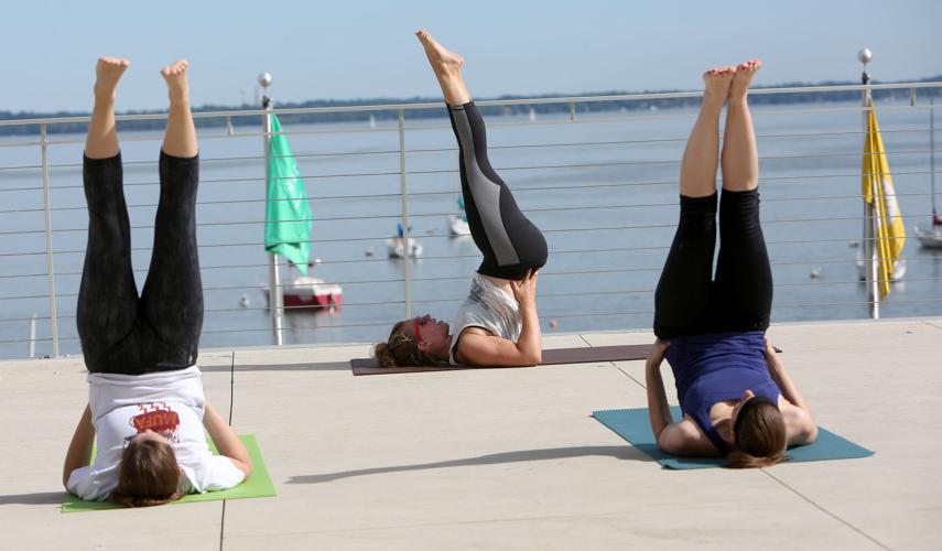 Photos: Terrace Yoga among the sunburst chairs at the Memorial Union ...