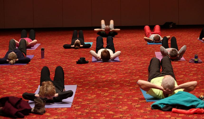 Photos: Try free yoga with your neighbors at the Monona Terrace | Local ...