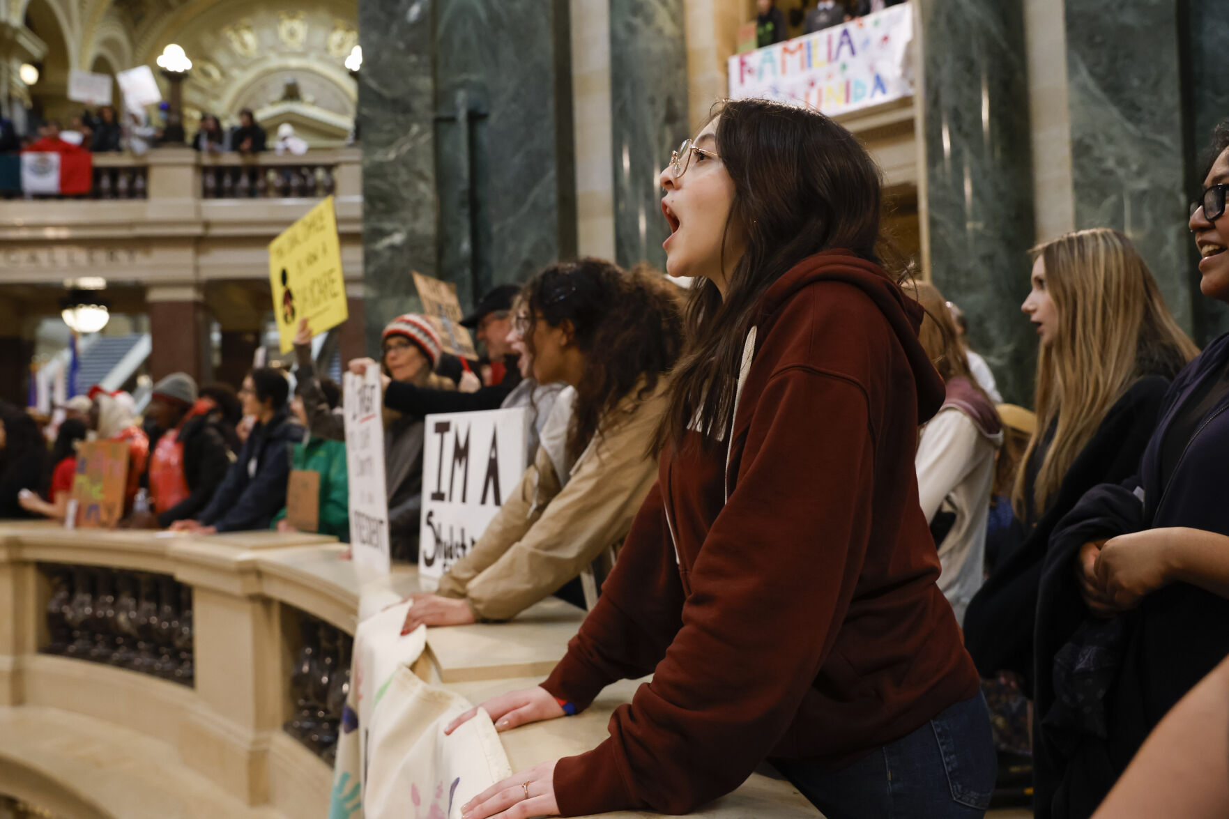 Madison teens march for immigrant rights at the state Capitol ...